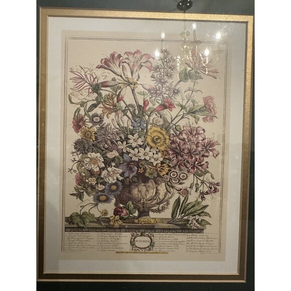 Art | Vintage Robert Furber Lithograph Art Print Flowers Of The Month ...